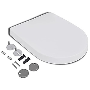 CUMYZO Soft-close Toilet Seat with Quick-release Design White Square 1.88kg/4.14ib Toilet & Bidet Seats