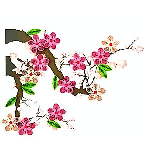 Cherry Blossom Quilling Greeting Card, 6x6" with Envelope. Any Occasion. Blank Inside. Hand-made. Suitable for Framing.