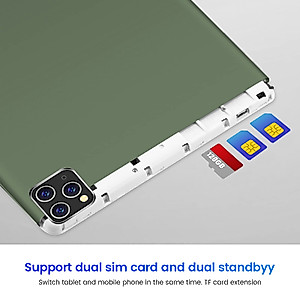 10in Tablet for Android11, WiFi 3G Network Phone Call, 4GB RAM 256GB ROM, Octa Core Processor, 6000mAh Battery, for Kids, IPS HD Screen