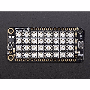 Adafruit Industries NeoPixel FeatherWing - 4x8 RGB LED Add-on for All Feather Boards