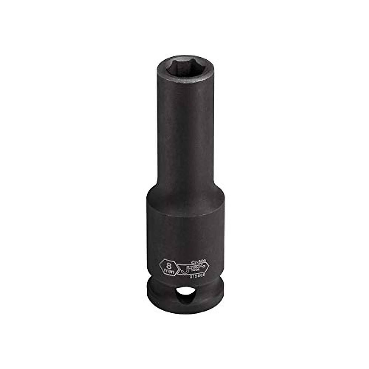 Jetech 3/8-Inch Drive 8mm Deep Impact Socket with 6-Point Design, Heat-Treated Chrome Molybdenum Alloy Steel, Metric