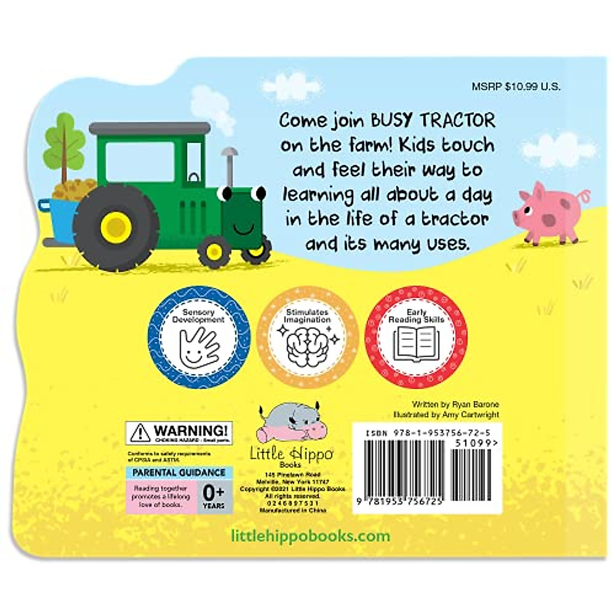 Busy Tractor - Touch and Feel Board Book - Sensory Board Book