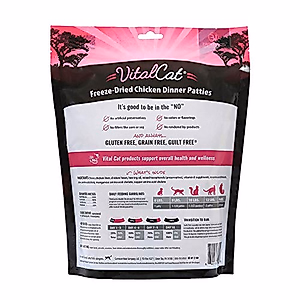 Vital Essentials Freeze Dried Cat Food, Chicken Dinner Patties 8 oz