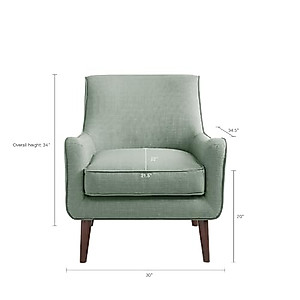 Wycian Kitchen Chair High Chair Seat, Sofa Chair 1PC Seaweed Green Solid Wood Capacity 250LB 30.00" L 34.50" W 34.00" H for Living Room Bedroom Dining Rooms