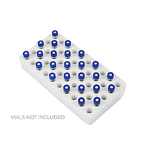 Polar Whale 2 Centrifuge Vial Organizers White Foam Storage Rack Stand Transport Holds 50 Vials Each 100 Total Fits up to 12mm 2ml Diameter Tubes