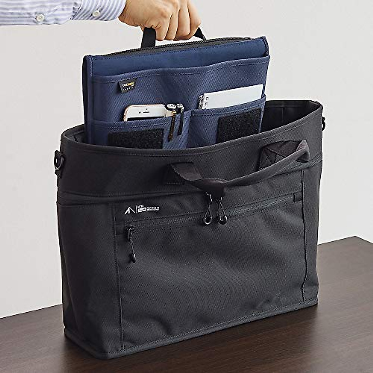 LIHIT LAB Tablet Sleeve with Pockets, 11.5 x 1 x 9.5, Black (A7767-24)