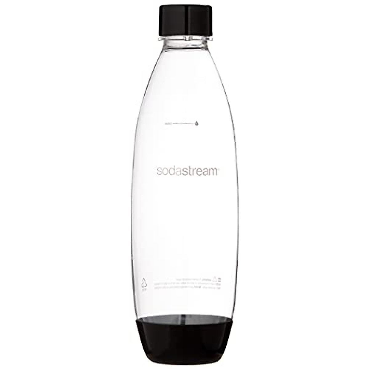 SodaStream Sparkling Water Machines Bottles 1 Twin Pack, 2 x 1 Litre, Black, 2000 Millilitre