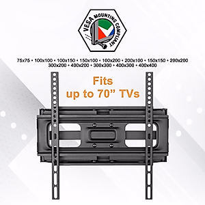 Premium Mount - Heavy Duty Dual Arm Articulating TV Wall Mount Bracket for LG - 48" Class C3 Series OLED 4K UHD Smart webOS TV - OLED48C3PUA Tilt & Swivel w/Reduced Glare - Buy Smart!