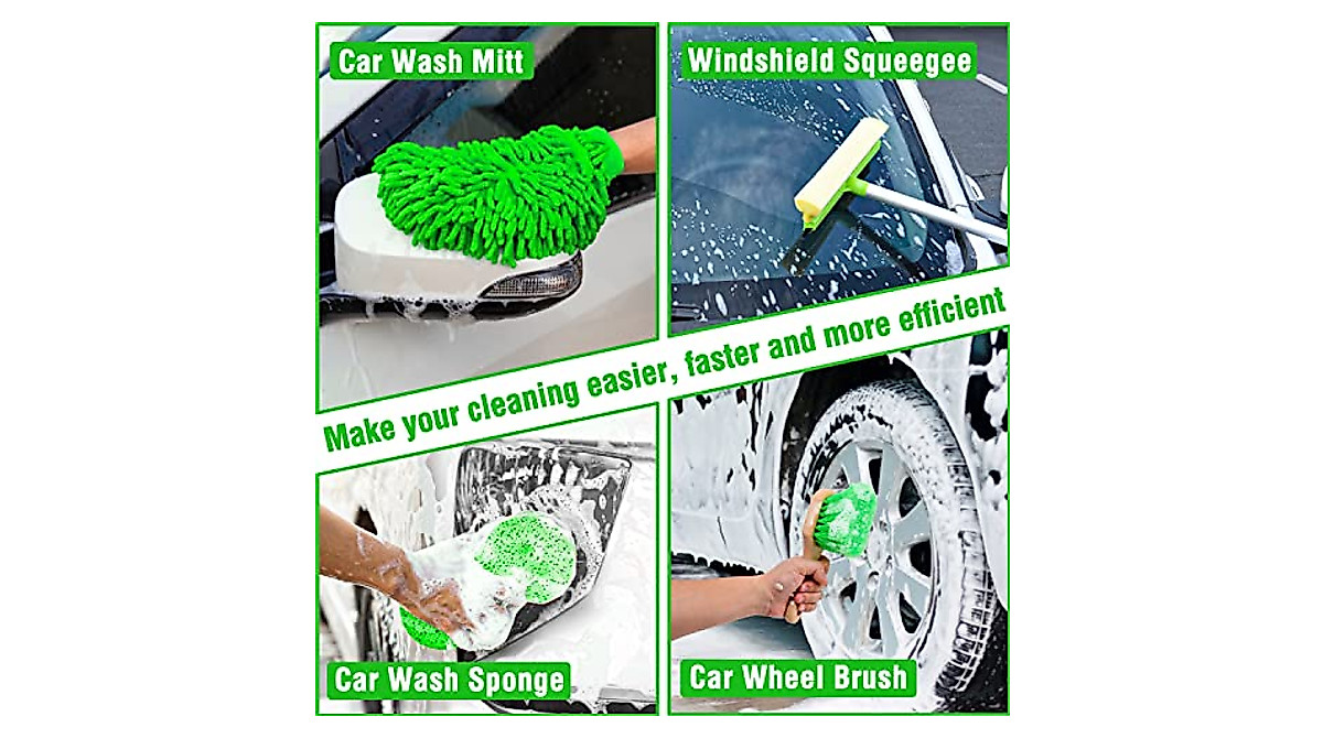 Lezcufer 17Pcs Car Wash Kit - Ultimate Cleaning Solution