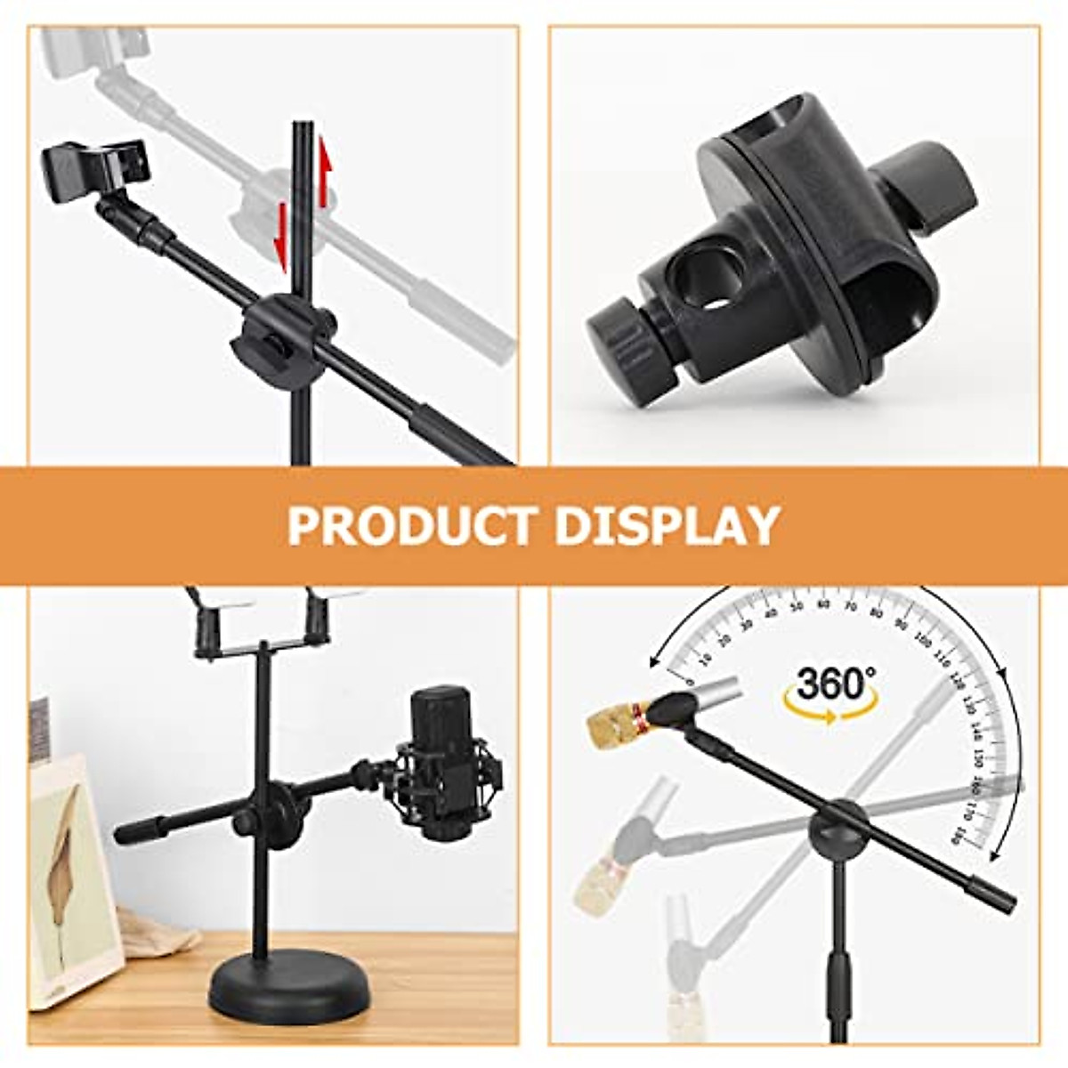 ERINGOGO 6 pcs camera desk mount wireless mic holder Multifunctional Buckles tabletop mic stand Mic Arm Clamps boom arm Photography Mic Stand Accessories sax mic clip Telephone tripod abs