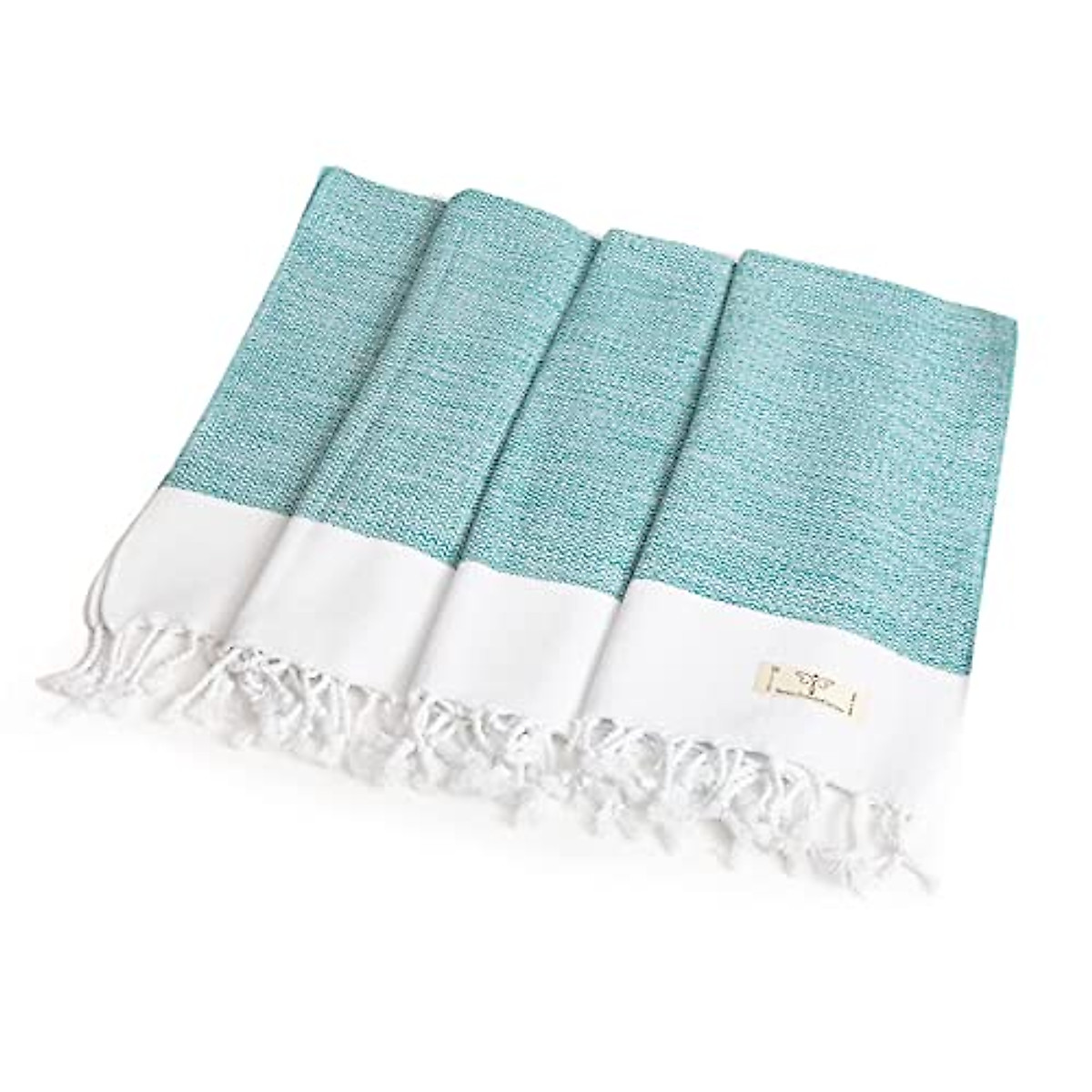 Smyrna Original Turkish Throw Blanket Orientina Series | 100% Cotton, 50 x 60 Inches | Vintage Boho Throw Blankets for Couch, Sofa, Farmhouse and Home Decor | Lightweight and Super Soft (Petrol)