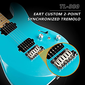 EART Guitars TL-380 Modern Humbucker Pickups Double Coil Split Two Point Tremolo Bridge Solid Body Electric Guitars