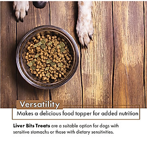 Liver Bits Treats for Dogs - Freeze Dried Training Treats - 100% Natural Raw Beef Liver - High in Protein 4 oz