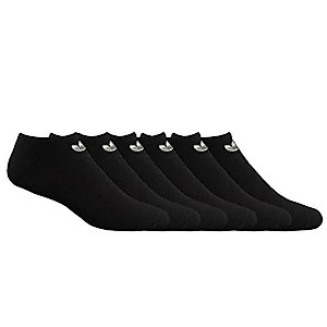 Adidas Originals Women's No Show Socks (Pack of 6) (Black/5145314A, 5-10)