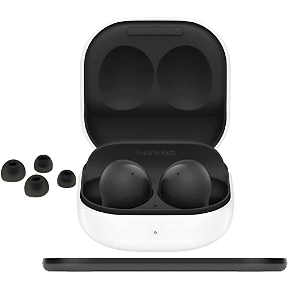 SAMSUNG Galaxy Buds 2 Bluetooth Earbuds, True Wireless, Noise Cancelling, Charging Case, Ambient Sound, Water Resistant - (Renewed) (Buds 2 Graphite)