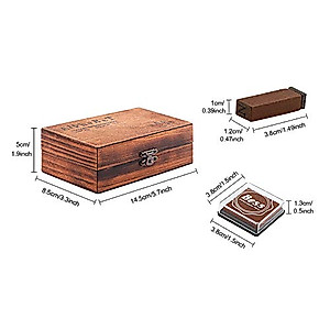 Dedoot Vintage Alphabet Stamps Set with Ink Pad 20 Colors, 70pcs Vintage Wooden Rubber Letter Number and Symbol Stamp and 20 Colors Stamp Ink Pad for Card Making DIY Crafting Scrapbooking