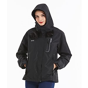 Diamond Candy Waterproof Rain Jacket Women Lightweight Outdoor Raincoat Hooded for Hiking skiing