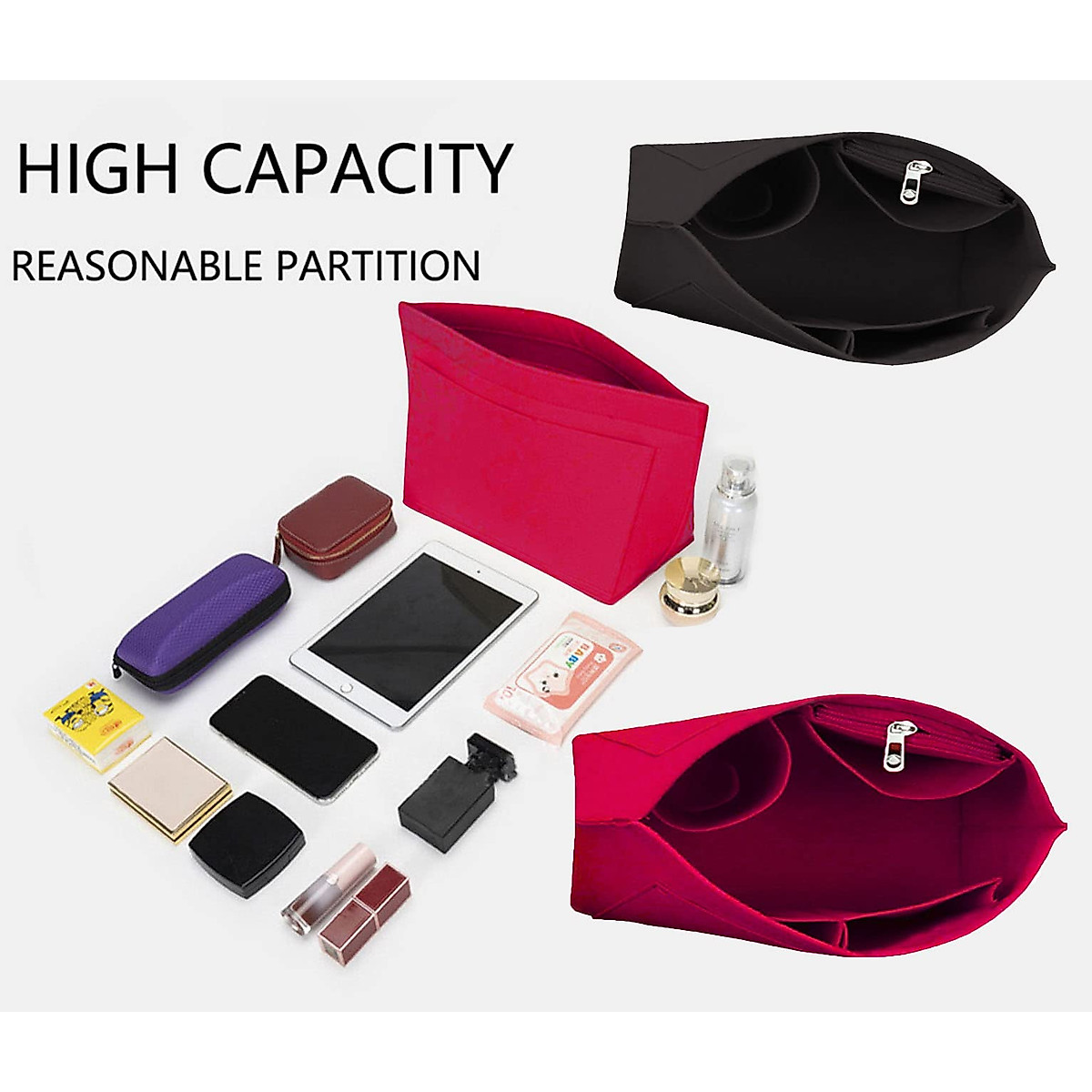 bag organizer insert for Longchamp Le Pliage goyard bag handbag organizers 1028beige-L