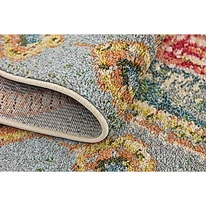 Unique Loom Sedona Collection Distressed, Southwester, Over-Dyed, Vintage Area Rug, 9' 0" x 12' 0", Blue/Beige