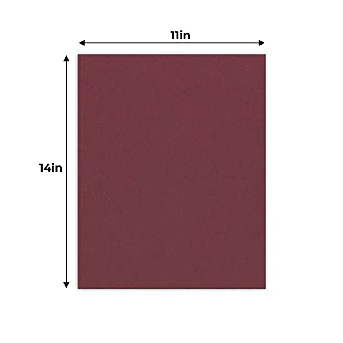 CountryArtHouse Maroon Acid Free 11x14 Backing Board - Uncut Photo Mat Board - 1 Sheet