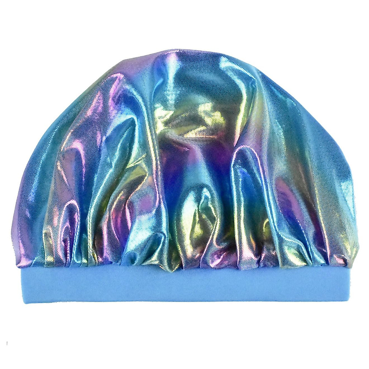 Kids Bonnets for Girls Sleeping Bonnets for Kids Curly Hair Satin Sleep Caps for Kids Shower Caps Satin Night Cap for Kids (Colorful Blue + Pink)
