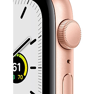 Apple Watch SE (GPS, 44MM) - Gold Aluminum Case with Starlight Sport Band (Renewed)