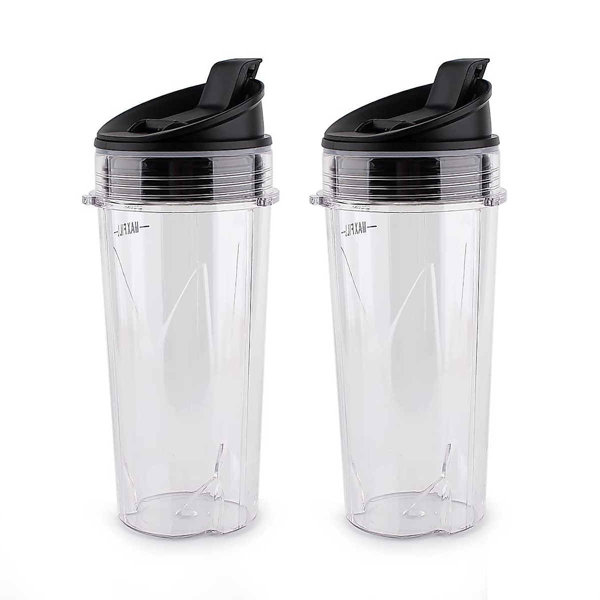 Anbige Replacement Parts 3 tabs cups intended for Nutri Ninja Blender, 2 Pack 16-ounce Single Serve Cup and Sip&Seal Lid Fit Ninja BL200 30/ BL201 30/BL201C 30/BL203QBK