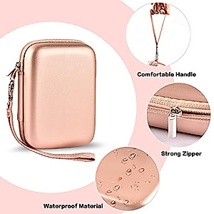 Case Compatible with HP Sprocket Select Portable/ 2nd Edition Instant Photo Printer, Travel Carrying Organizer Holder Fits for Zink Photo Paper, USB Cable and More Accessories(Box Only) - Rose Gold