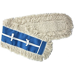 48" Industrial Strength Washable Cotton Dust Mop Refill Replacement Head for Home & Commercial Use for 48 Inch Frame Cleans Hardwood Laminate Concrete or Other Floor Systems