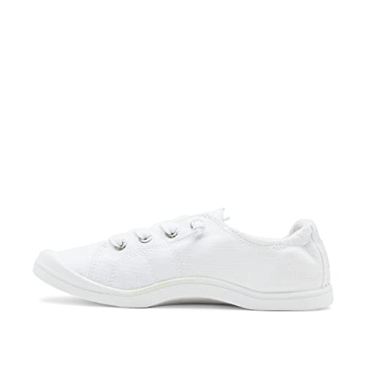 Roxy Women's Bayshore Slip on Sneaker Shoe, Alloy/White, 8.5