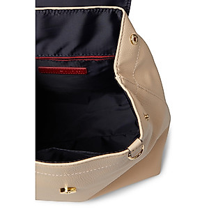 Tommy Hilfiger Maxine II Flap Backpack w/Hangoff Pebble PVC Fawn One Size