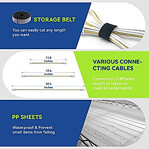 Monios-L Plant Shelf with Grow Lights, 4-Tier Metal Plant Stand with 180W T8 5000K Grow Light Bar, Heavy Duty Adjustable Rack with Wheels for Indoor Plants, Succulents, Seedlings(35Lx14Wx61H, Black)