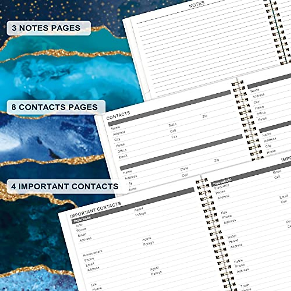 2023-2024 Monthly Planner/Calendar - 2 Year Monthly Planner 2023-2024, Jan 2023 - Dec 2024, 9" × 11", 24 Months Planner, Monthly Tabs & Holidays & Note Pages & Double-Side Pocket & Twin-Wire Binding