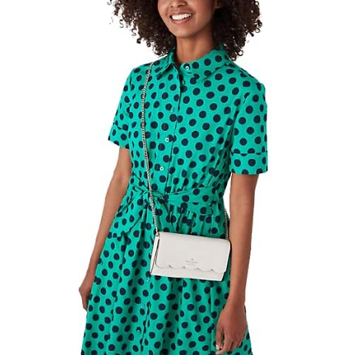 Kate Spade New York Gemma Wallet on a Chain Shoulder Bag (Parchment)