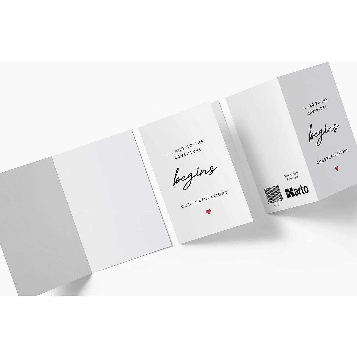 Karto Wedding Card, Bridal Shower Card, Engagement Card - Engagement Card for Her Him, Wedding Card for Her Him - Marriage Card Adventure Begins