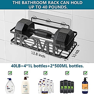 NisuAM Shower Caddy, Shower Organizer H-O-M-E Adhesive Shower Shelves Accessories, 3 Pack Rustproof Shower Shelf for Inside Shower, No Drilling Bathroom Organization and Storage Shower Rack