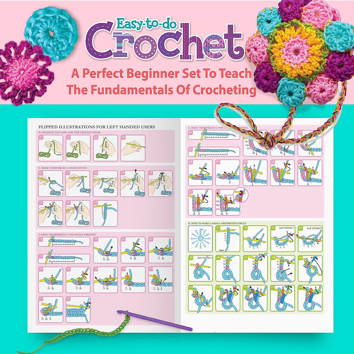 4M 3625 Easy-To-Do Crochet Kit - DIY Arts & Crafts Yarn Gift for Kids & Teens, Boys & Girls