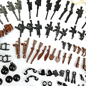 Taken All Custom Military Army Weapons and Accessories Set Compatible Major Brands Modern Assault Pack Military Building Blocks Toy for Boys Age 6+ Gifts