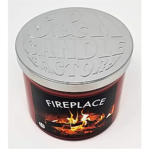 Fireplace Candle ~ 100% Natural Soy Scented Candle ~ Fireplace Fireside Candle (Large 3 Wick)