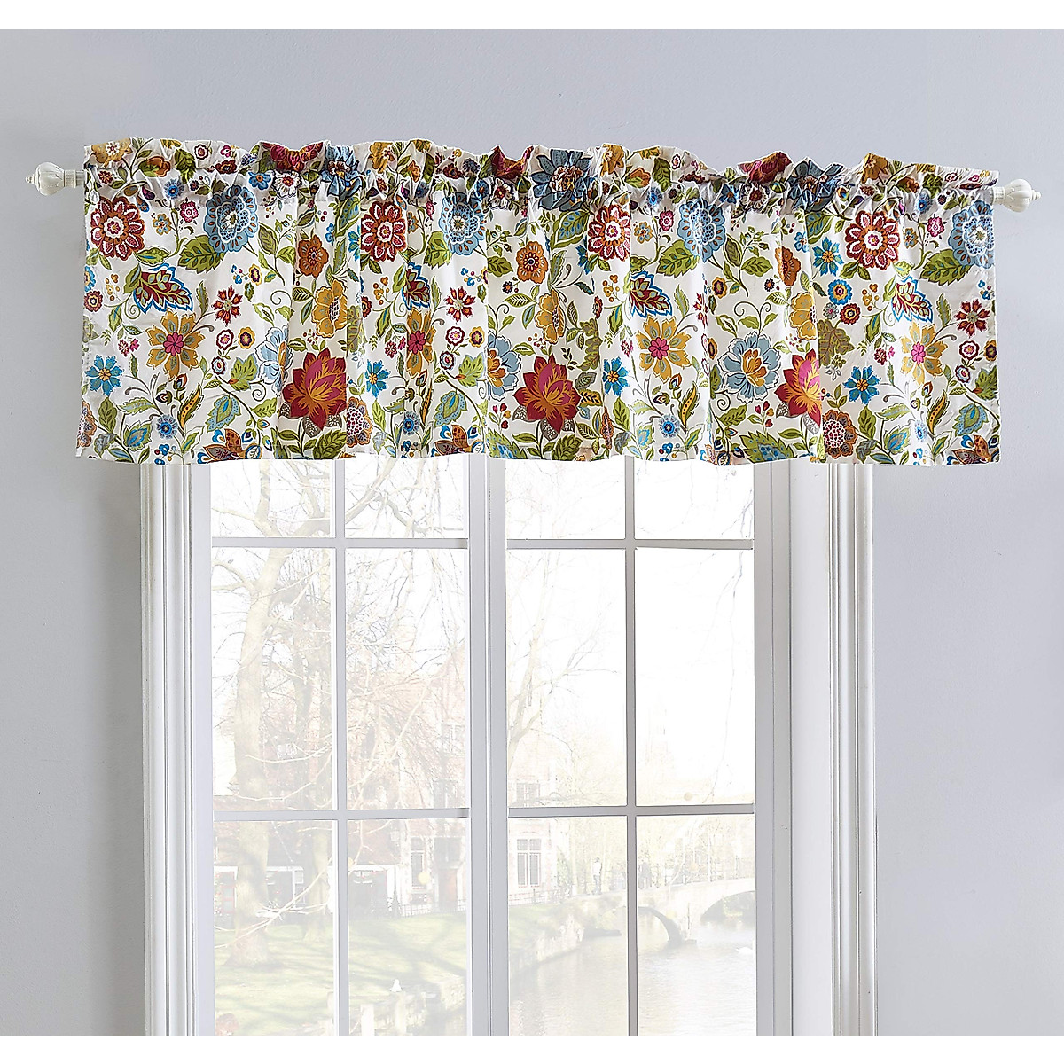 Astoria Window Valance, White, 84x19"