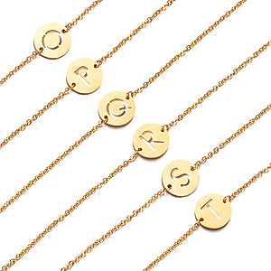 MODAGIRL Initial Bracelet Gold Jewelry for Women Dainty Personalized Letter Charm Chin Bracelet for Teen Girls Special Gifts (C)