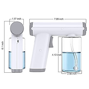 Atomizer Sprayer,Disinfectant Fogger Sanitizer Spray Machine Spray Gun, Electrostatic Sprayer Rechargeable with Blue Light for Touchless Sanitization