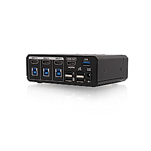 IOGEAR Nexus 3-Port 4K HDMI KVM (Keyboard, Video, Mouse) Switch for PC and Game Consoles, PS4, PS5, Xbox Series X/S, Xbox One, Nintendo Switch, 1440P@144hz, 1080P@240hz (GCS1337)