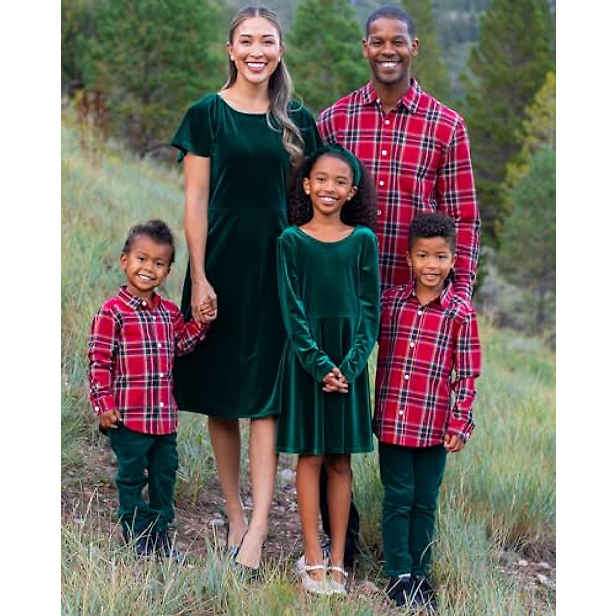 The Children's Place Boys' Long Sleeve Poplin Button Down Shirt, Red Birch Plaid, Small