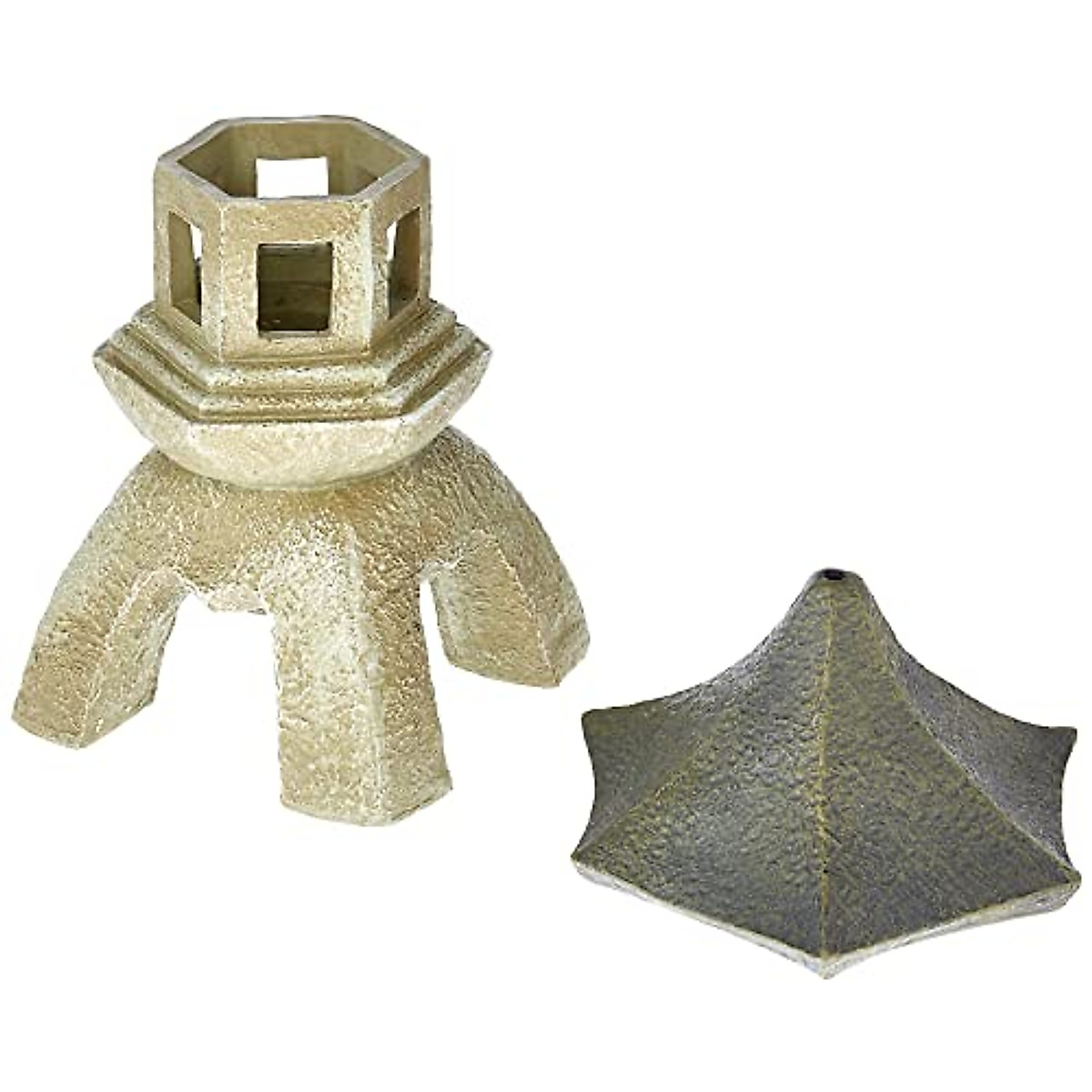 Design Toscano NG29869 Asian Decor Pagoda Lantern Statue, Medium, Two Tone Stone Finish
