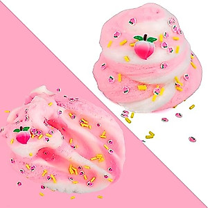 Cloud Slime Kit 5 Pack, with Peachybbies Rainbow Lemon Coffee Slime Charms, DIY Slime Supplies for Girls and Boys, Stress Relief Toy for Kids Education, Party Favor, Gift and Birthday