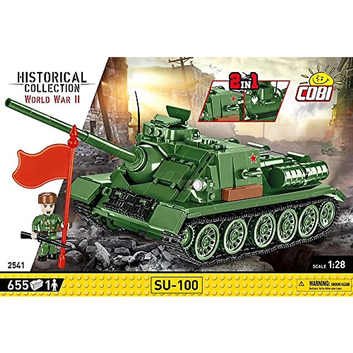 COBI Historical Collection SU-100 SPG Vehicle , Green