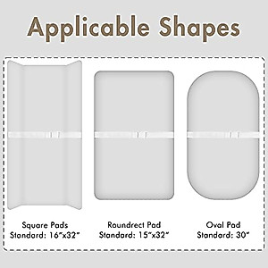 Muslin Changing Pad Cover Unisex, Solid Color Muslin Baby Changing Mats for Boys & Girls, 100% Cotton 3-Pack Breathable and Skin-Friendly Changing Table Covers, Large