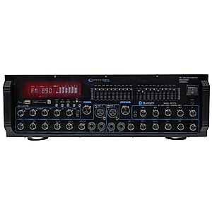 Technical Pro MM2000BT Powered Bluetooth Microphone Mixer Amplifier Amp SD, USB