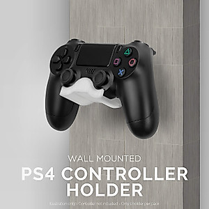 BRAINWAVZ [EOL] PS4 Game Controller Wall Hanger Stand Mount Holder (Single Pack) - PlayStation 4 Game Controller Accessories (Frosty) [EOL]